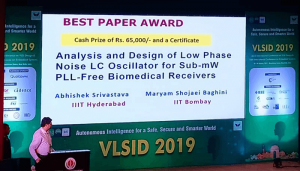 IIIT-H Prof Wins Best Paper Award at VLSI Design Conference-2019